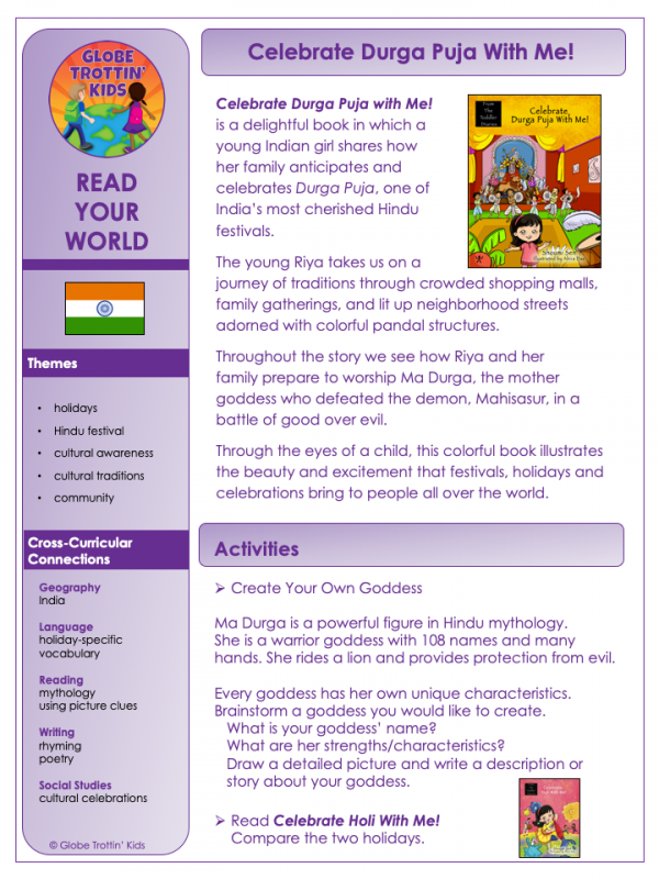 Celebrate Durga Puja With Me! Review & Activities - Globe Trottin' Kids