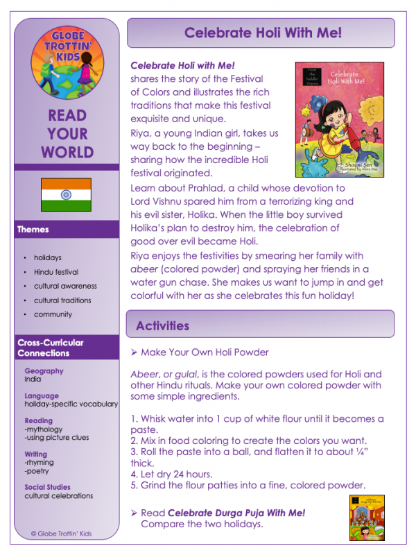 Celebrate Holi With Me! Book Review & Activities - Globe Trottin' Kids