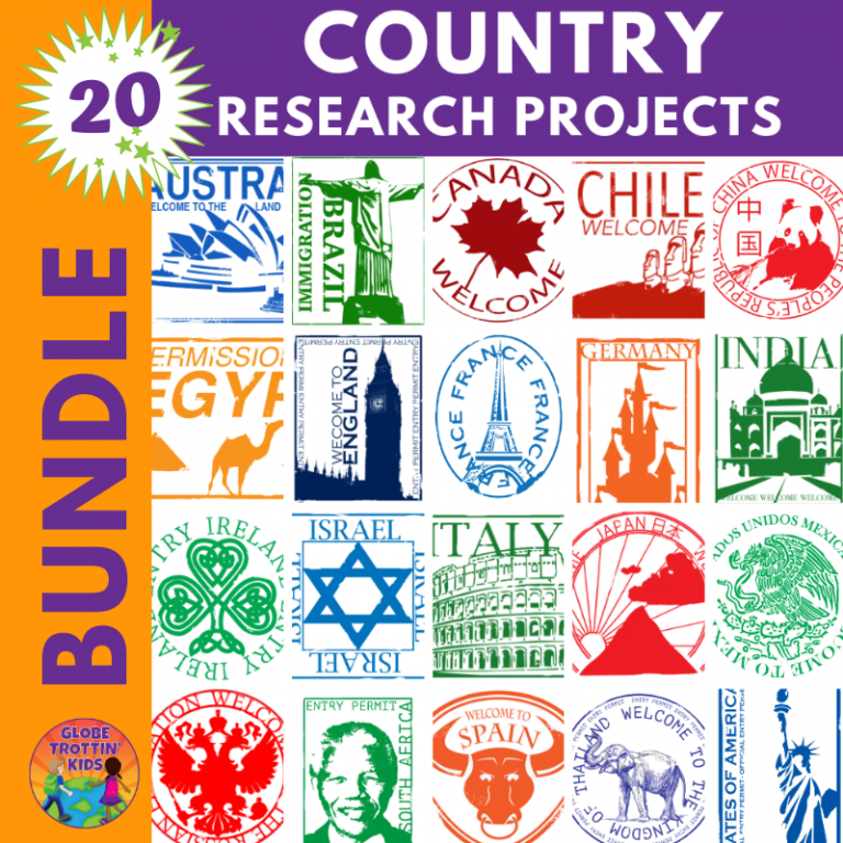 Country Research Projects Bundle - Globe Trottin' Kids