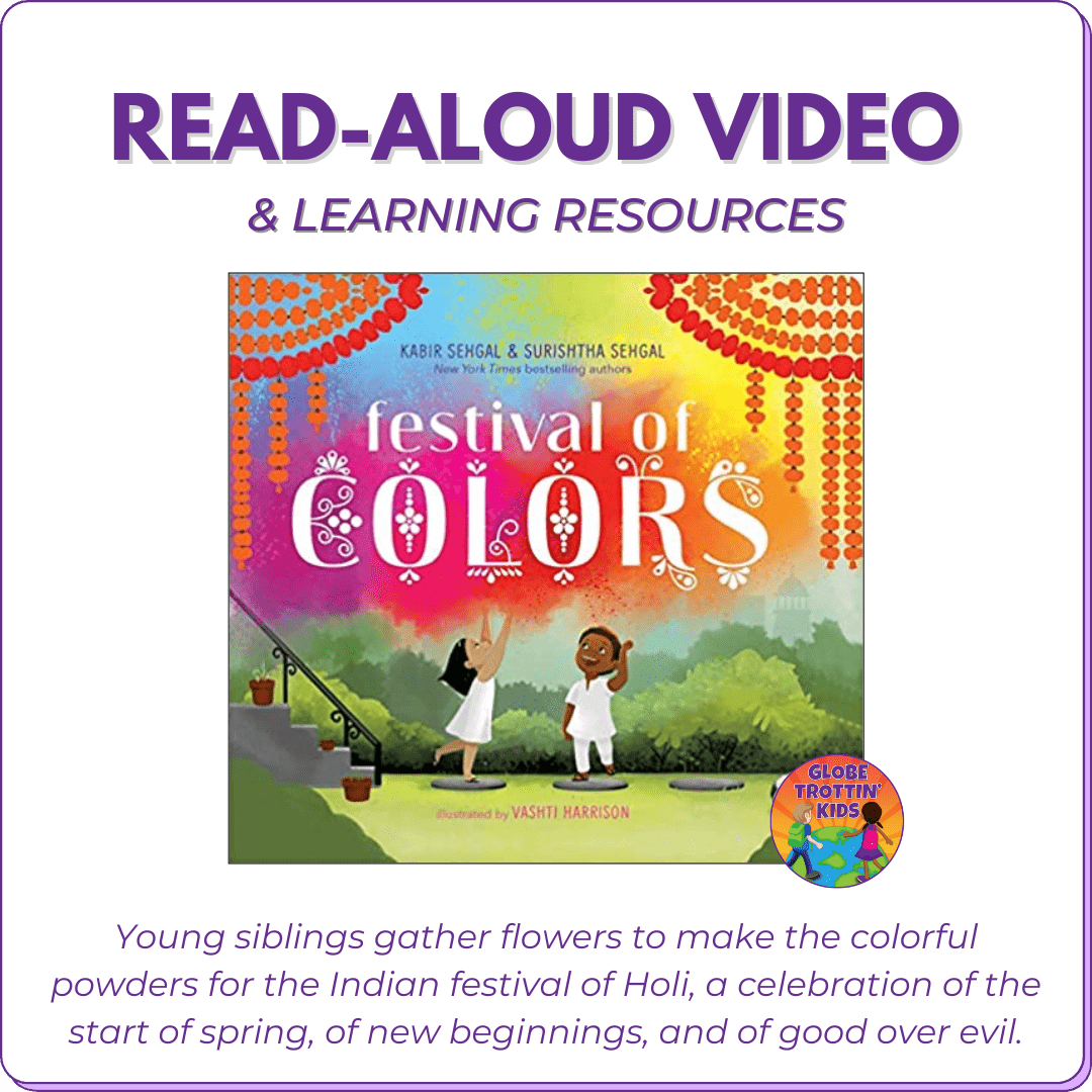 Festival of Colors Read-Aloud Video and Resources - Globe Trottin' Kids