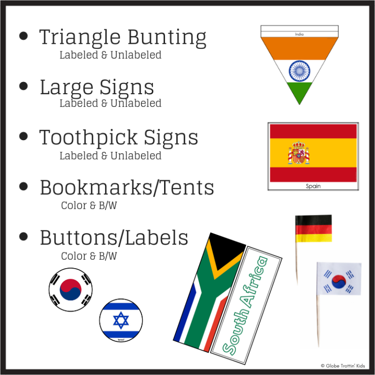 World Flags Printables - Globe Trottin’ Kids